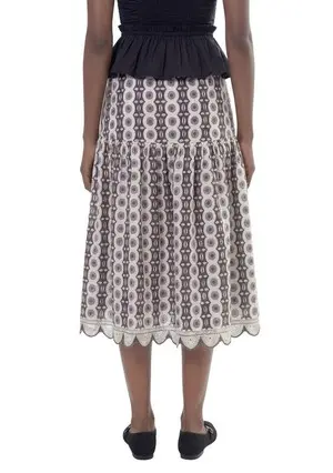 AREA STARS Riya Printed A-line Skirt - Circle Print