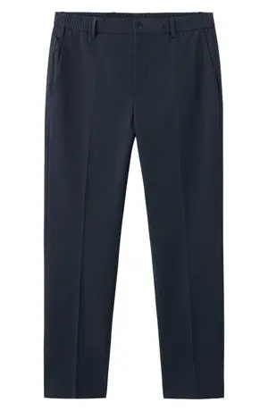 Mango Slim Fit Stretch Twill Pants With Drawstring Waist