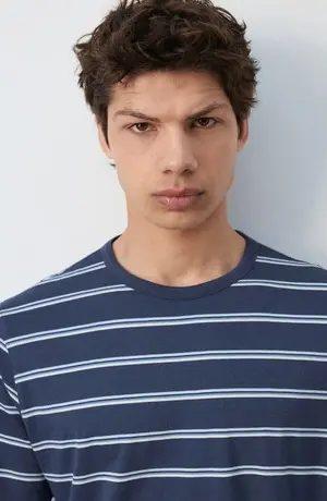 Mango Stripe Crewneck T-shirt