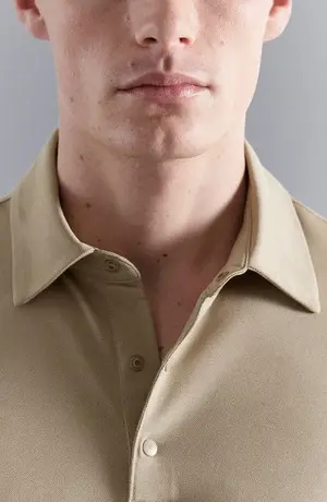 Mango Slim Fit Coolmax® Polo - Beige