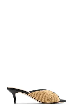 DONALD PLINER Raffia Woven Mules