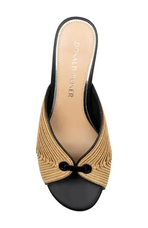 DONALD PLINER Raffia Woven Mules