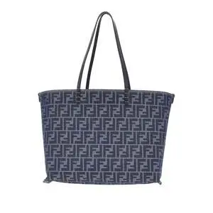 Fendi Reversible Denim "roll" Shopping Bag - Blue