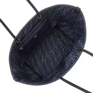 Fendi Reversible Denim "roll" Shopping Bag