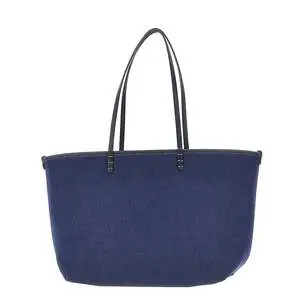 Fendi Reversible Denim "roll" Shopping Bag