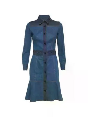Alexander McQueen Denim Button-front Mini Dress