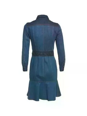Alexander McQueen Denim Button-front Mini Dress