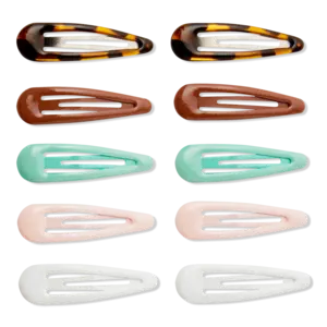 PRODUCT-OBSESSED Set Of 10 Rubberized Snap Hair Clips - One-color