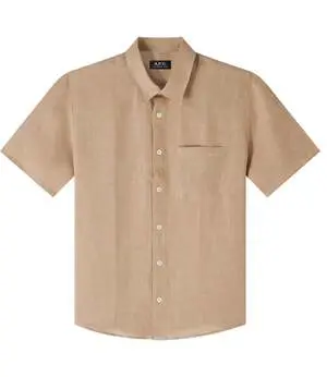 A.p.c. Bellini Logo Short-sleeve Shirt - Beige