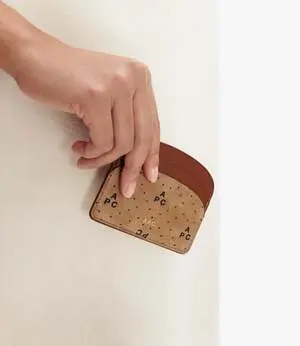 A.p.c. Demi-lune Cardholder One Size - Brown