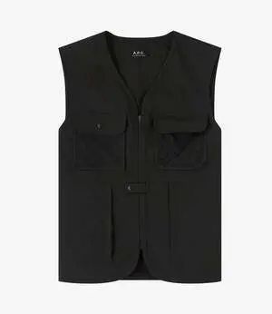 A.p.c. Sleeveless Zip-up Jacket - Black
