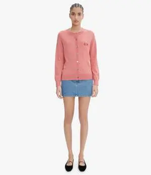 A.p.c. Guitar And Dagger" Button Denim Mini Skirt - Indigo