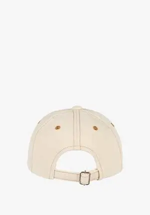 A.p.c. Cotton Canvas Baseball Cap - Ecru / Red