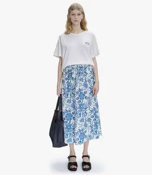 A.p.c. Printed Midi Skirt - Blue