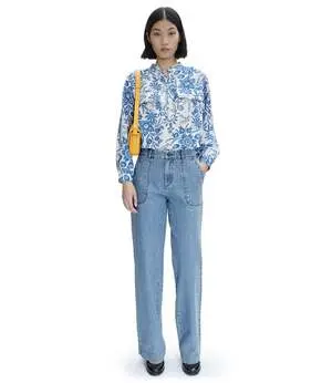 A.p.c. Aubrey" Printed Blouse - Blue