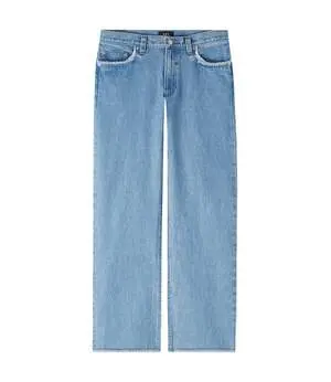 A.p.c. Relaxed Fit Raw Edge Jeans - Light Blue