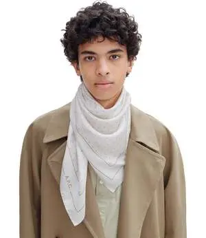 A.p.c. Monogram Scarf One Size - Ecru