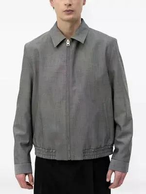 Hugo Zip-up Elasticated-hem Jacket - Grey