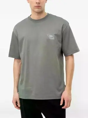 BOSS Graphic-print Logo-print T-shirt - Grey