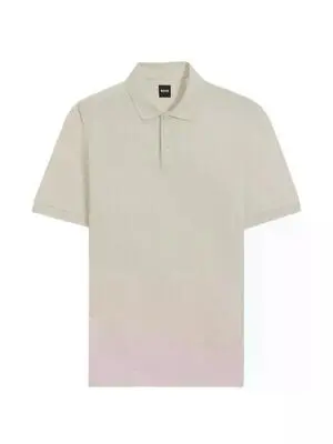 BOSS Textured Short-sleeve Polo Shirt - Neutrals