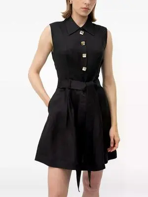Hugo Belted Sleeveless Mini Dress