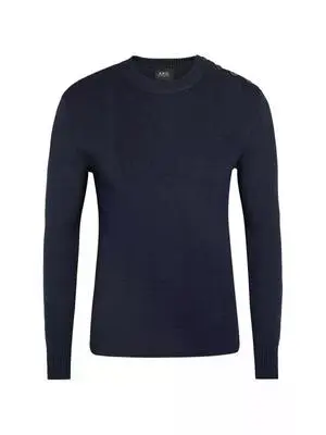 A.p.c. Ribbed Knit Crew Neck Sweater