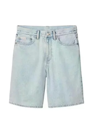 Calvin Klein Acid Wash Denim Shorts - Blue