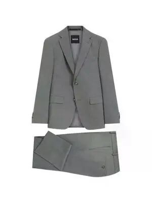 BOSS Single-breasted Notched-lapel Suit - Grey