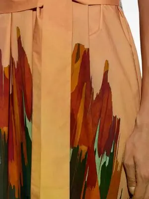 Ulla Johnson Graphic Print Belted Midi Dress