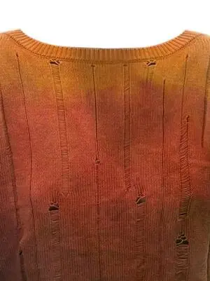 LESLIE AMON Distressed Ombré Sweater