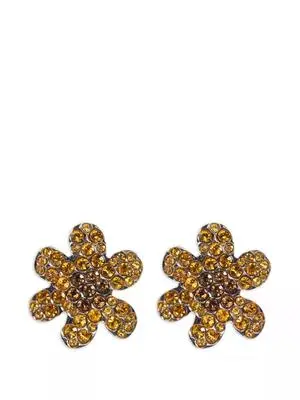 Marni Crystal Embellished Flower Earrings