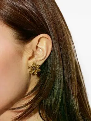 Marni Crystal Embellished Flower Earrings