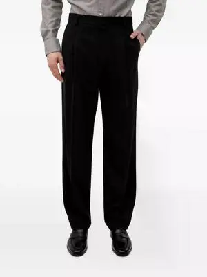 Hugo Pleated Straight-leg Trousers - Black
