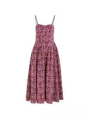 Simkhai Floral Guipure-lace Midi Dress - Red