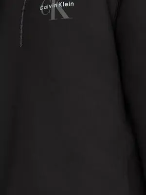 Calvin Klein Quarter-zip Logo-print Sweater