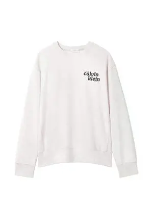 Calvin Klein Print Crew Neck Sweater - Neutrals