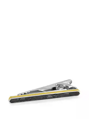 Tateossian Carbon-fibre Tie Clip - Silver