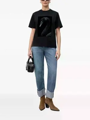 BOSS Swan Print T-shirt - Black