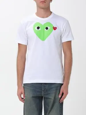 Play Comme Des Garcon Printed Cotton T-shirt - Green