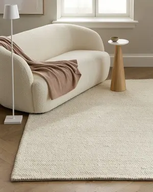 Quince Tribeca Handwoven Wool Rug - Cream