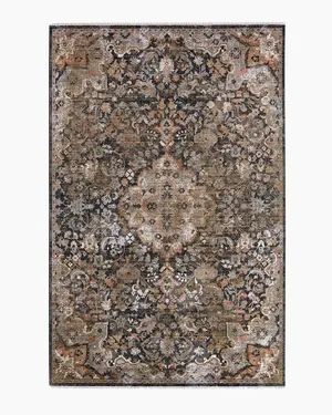 Quince Sari Performance Rug - Navy/rust