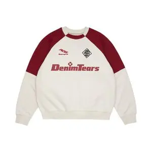 DENIM TEARS Color Blocked Crewneck - Grey