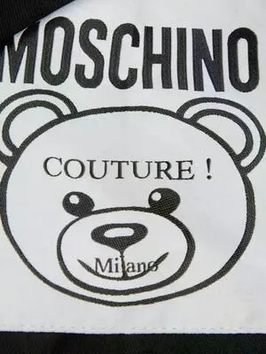 Moschino Teddy Bear Embroidered Hooded Mini Dress