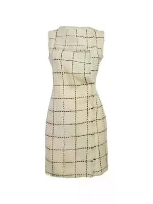 Oscar De La Renta Check-pattern Tweed Mini Dress