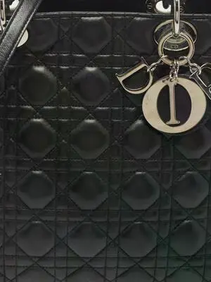 Dior Lady Cannage Tote Bag - Black