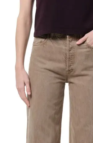 AGOLDE Ren Flyweight High Waist Ankle Wide Leg Jeans