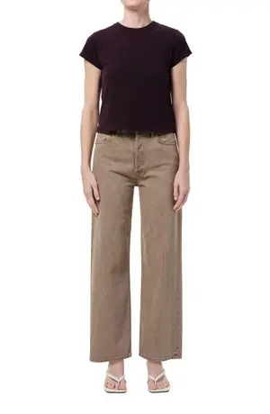 AGOLDE Ren Flyweight High Waist Ankle Wide Leg Jeans