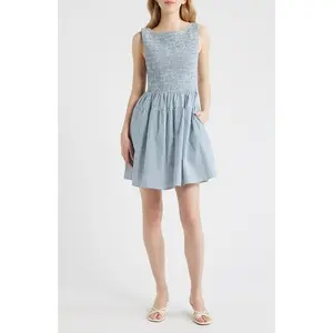 Hill House Home The Cosima Nap® Minidress - Teal Gingham
