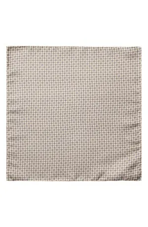 Eton Two Face Silk Pocket Square - Light Beige