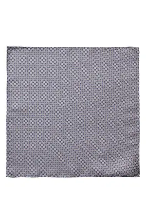Eton Two Face Silk Pocket Square - Navy
